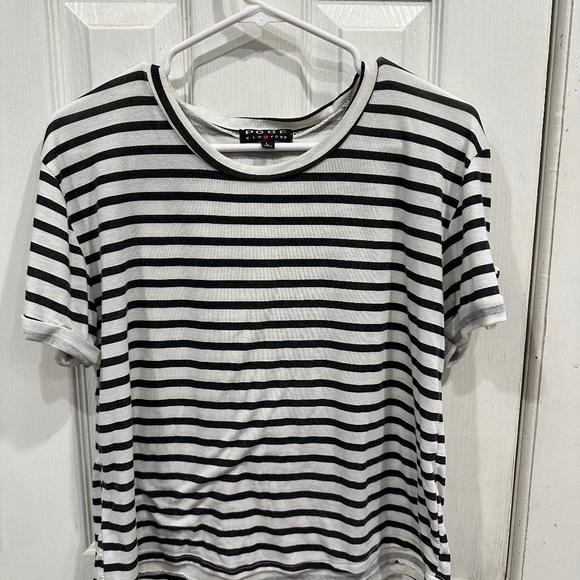 Poof! | Tops | Poof New York Stripped Black And White Shirt Button ...